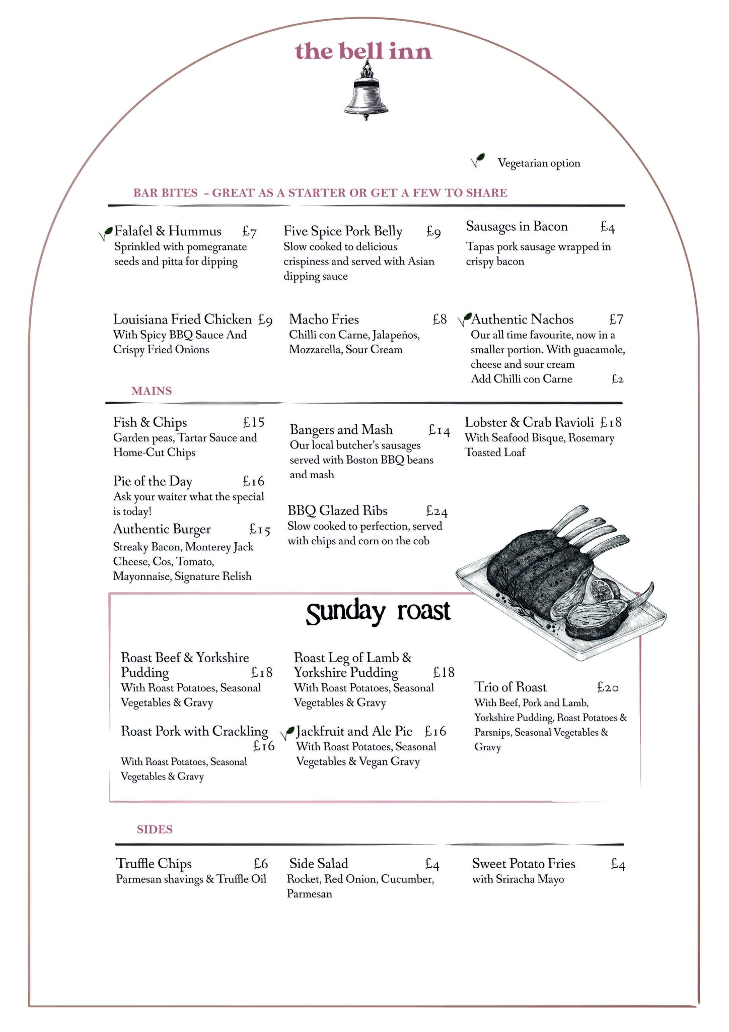 The Bell Inn Hampton Menu - The Bell Inn Hampton