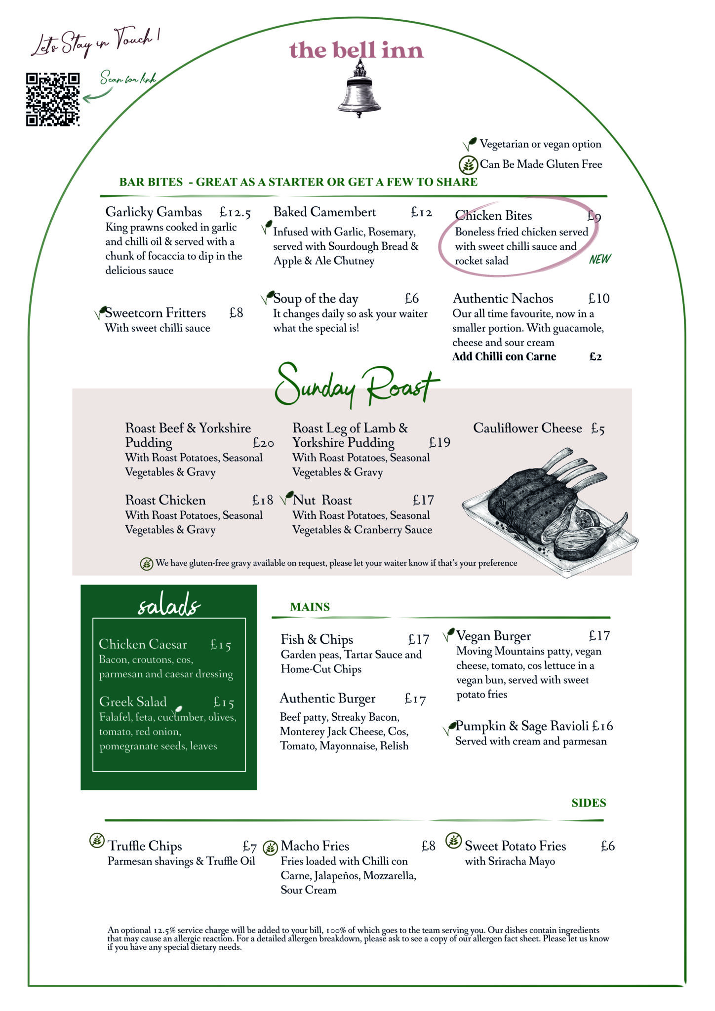 The Bell Inn Hampton Menu - The Bell Inn Hampton