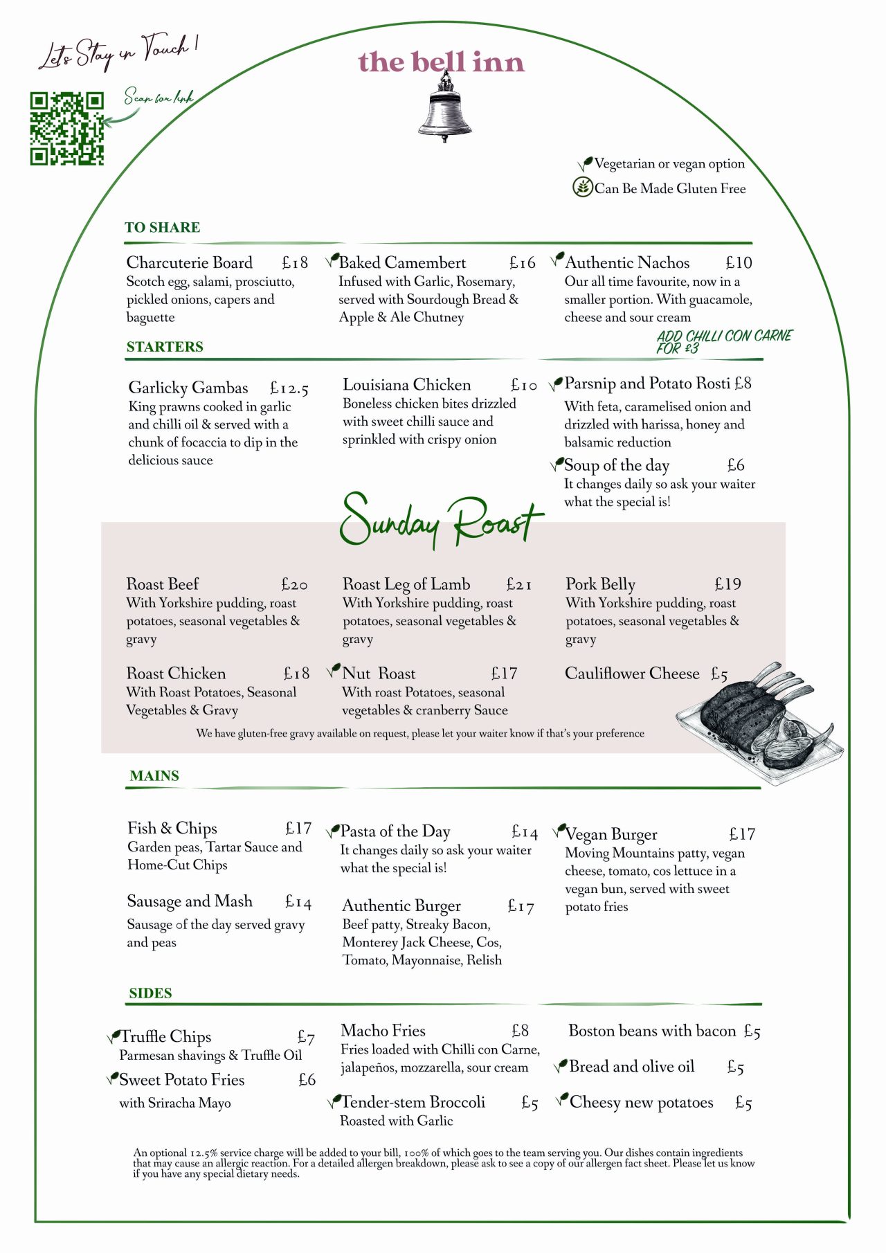 The Bell Inn Hampton Menu - The Bell Inn Hampton