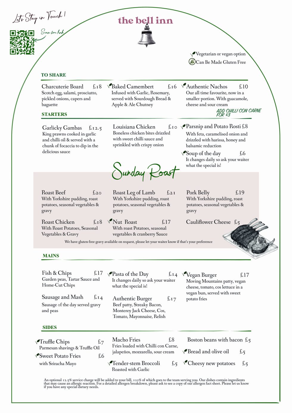 The Bell Inn Hampton Menu - The Bell Inn Hampton